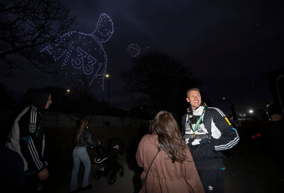 Making History Newcastle United sponsor Sela stages spectacular drone ...