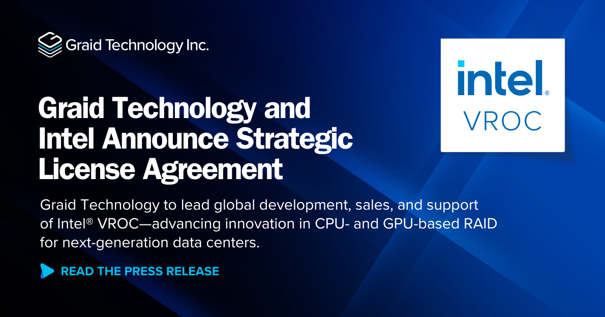 Graid Technology Announces Strategic License Agreement With Intel Corporation to Accelerate RAID ...