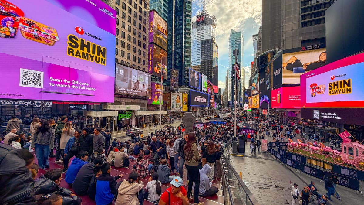 Nongshim Shin Ramyun Light Ups New York Times Square with 'KPop Demon ...