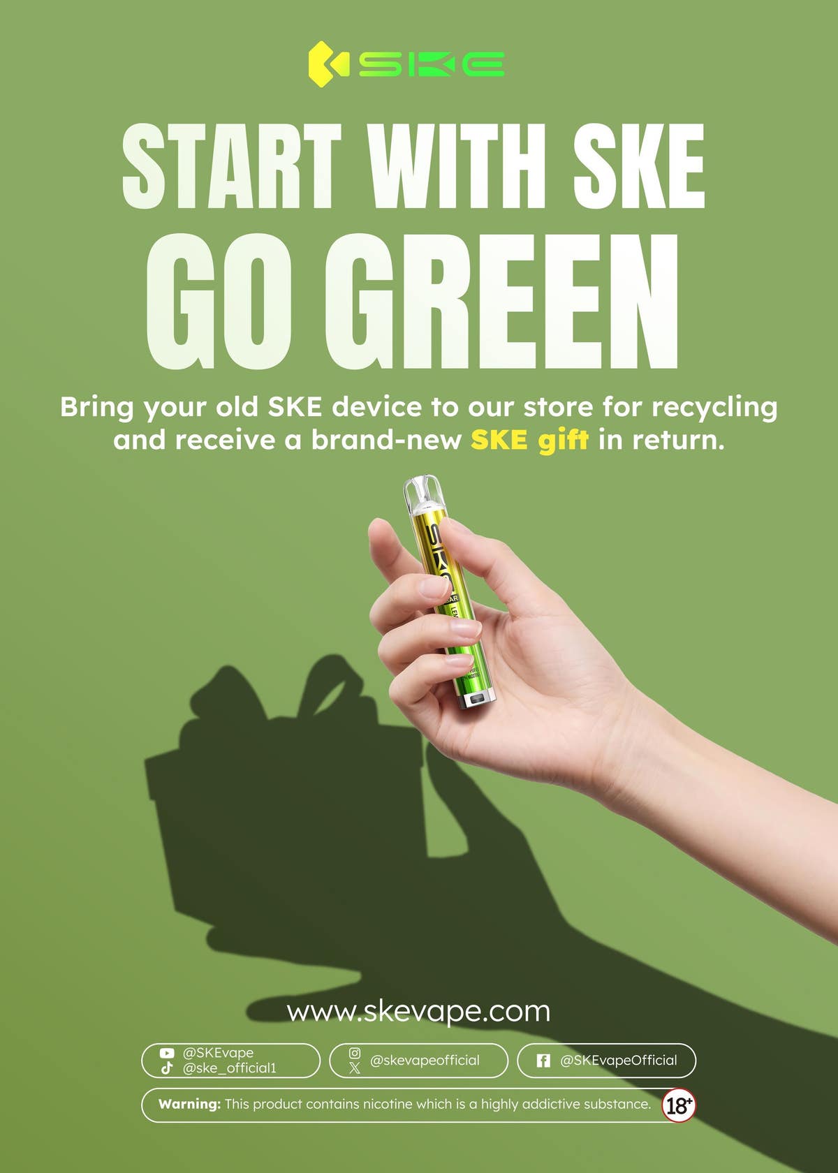 SKE Encourages Responsible Vaping Through Official Recycling Channels